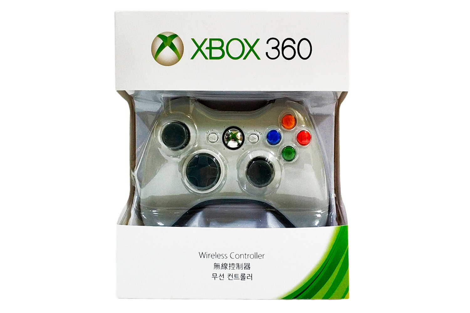 Джойстик беспроводной XBox 360 White (белая упаковка), питание от батареек АА х 2 штуки