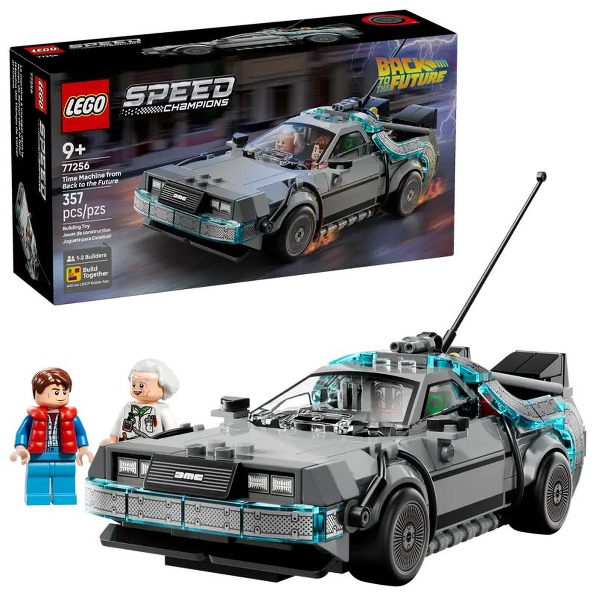 Конструктор LEGO SPEED CHAMPIONS - Машина времени из фильма Назад в будущее, 357 эл. - Лего Чемпионы скорости 77256