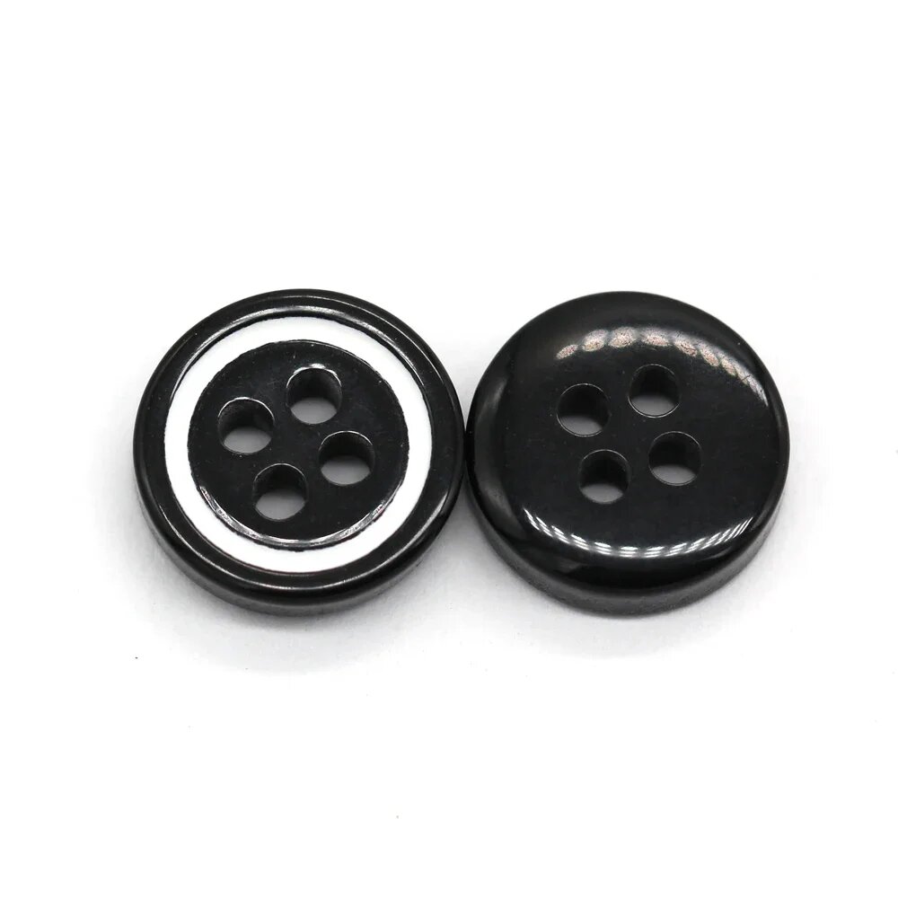 DOTOLLE Пуговицы из смолы 20 штук Черный, 10mm 20pcs, Black