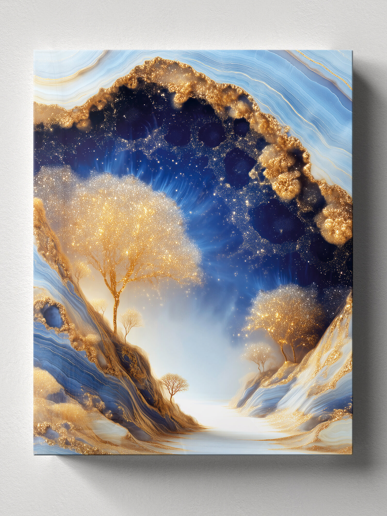 Картина Postermarket "Золотое дерево" на стекле, цифровая печать, 40x50 см