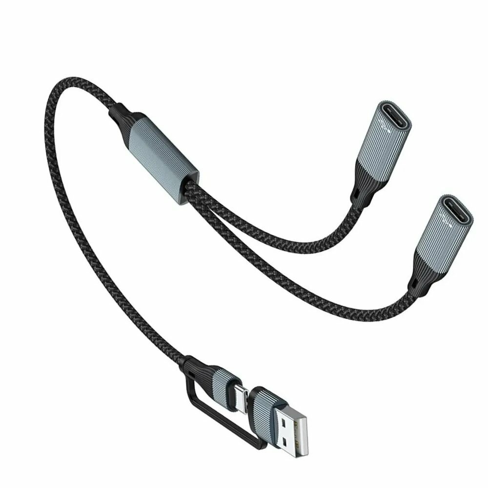 USB/Type-C OTG-адаптер с несколькими портами, Один на двоих