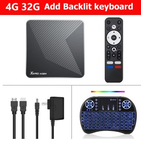 Android TV Box X88 PRO X5M 4G 32G i8 Backlit Keyboard