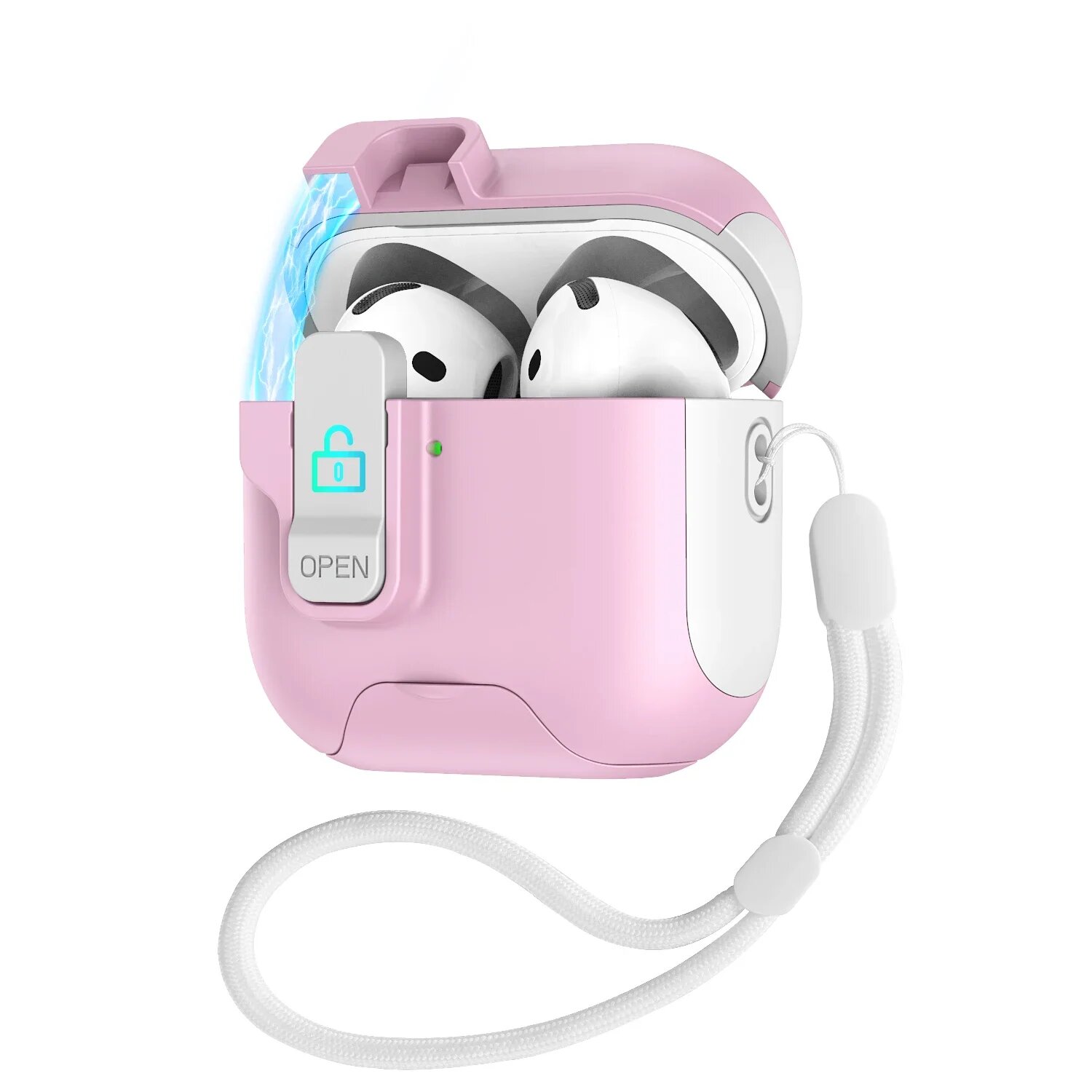 Чехол для AirPods 4 розовый, Цвет: 10