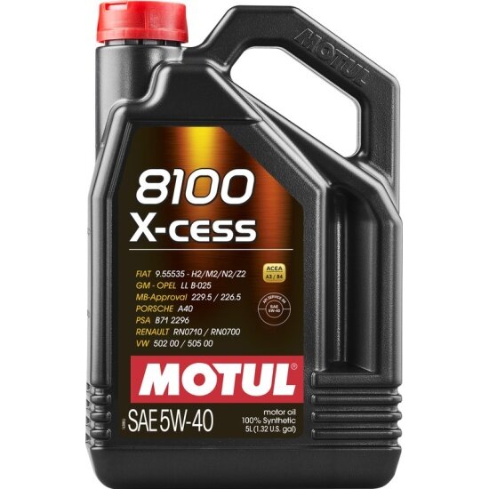 Моторное масло Motul 8100 X-Cess 5W-40 синтетическое 5л (ЕС)