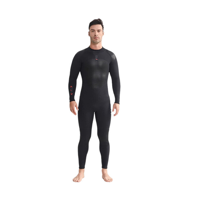Гидрокостюм для дайвинга толщиной 3 мм для мужчин, с длинными рукавами, утолщенный, защищающий от холода, теплый гидрокостюм, женский цельный костюм с капюшоном для защиты от солнца, подходит для снорклинга и серфинга.