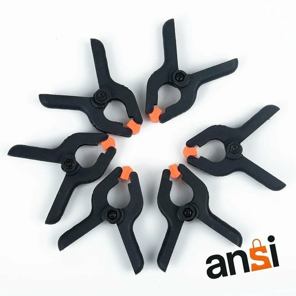 Комплект из 10 шт. Инструментов Зажимы для деревообработки из твердого пластика, 2 дюйма, пружинный зажим с фиксатором