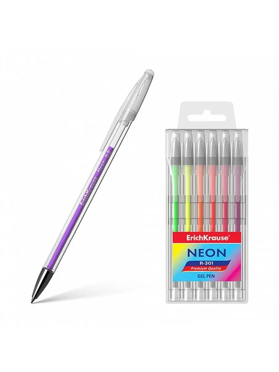 Ручка гелевая ErichKrause R-301 Neon