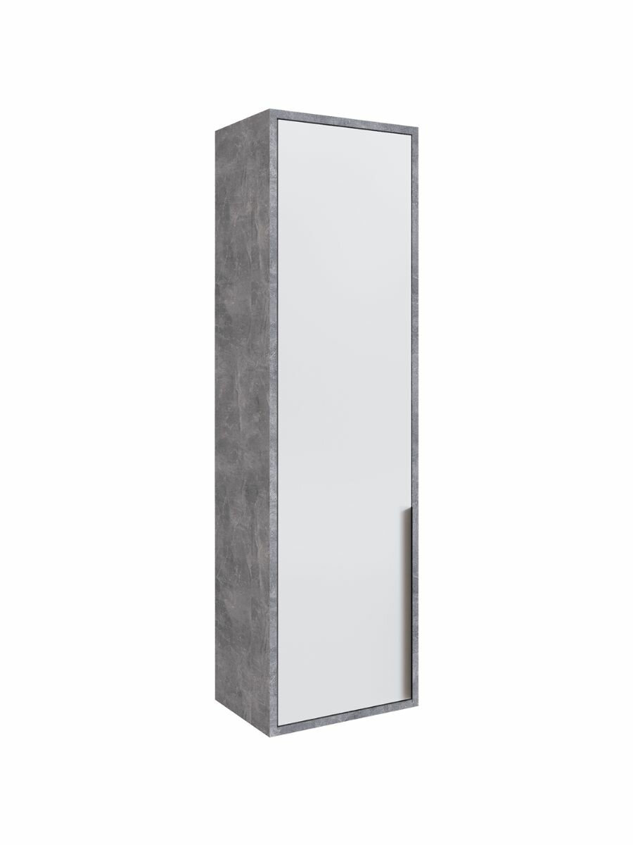 Домани Шкаф навесной закрытый Малави МШЗ, 200х1200х248, ателье светлое/белый глянец