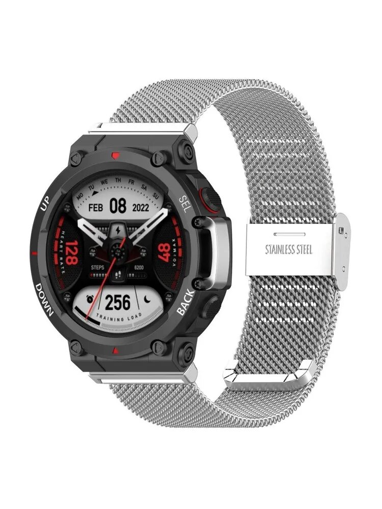 Металлический ремешок для Amazfit T-Rex 2, миланский сетчатый фитнес браслет, модный спортивный стиль