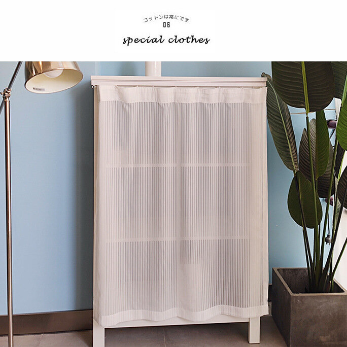 Шторка для шкафа с раздвижной направляющей, короткая шторка для скрытия беспорядка, не требует сверления, шторка для дверцы кухонного шкафа, пылезащитная для стиральной машины.