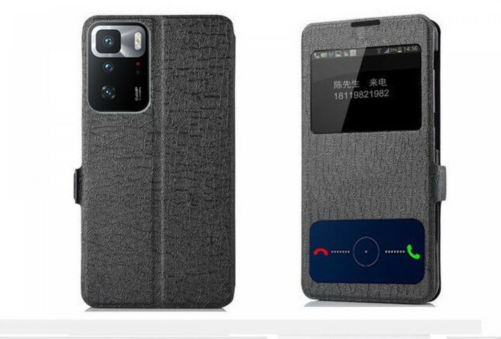 Чехол-книжка MyPads для Xiaomi Poco X3 GT с окном предпросмотра и свайпом для ответа