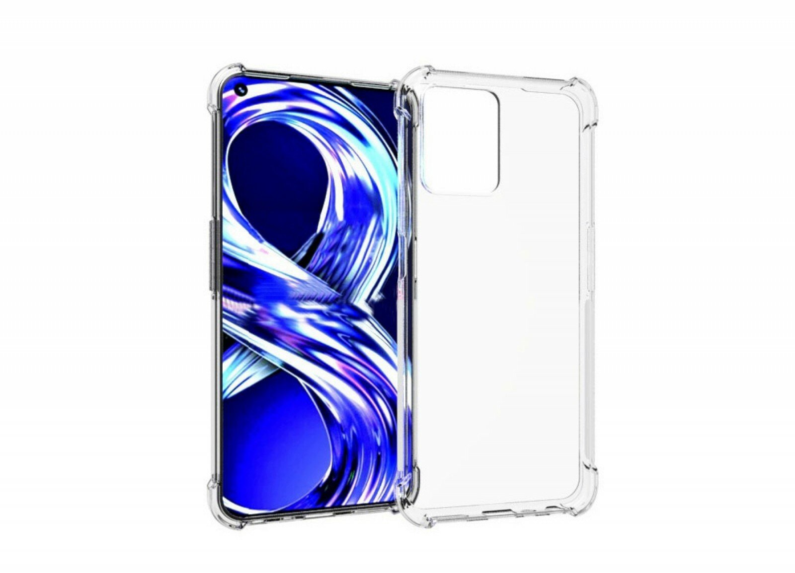 Чехол-бампер MyPads Tocco для Realme 8i и Narzo 50 4G с усиленной защитой углов прозрачный