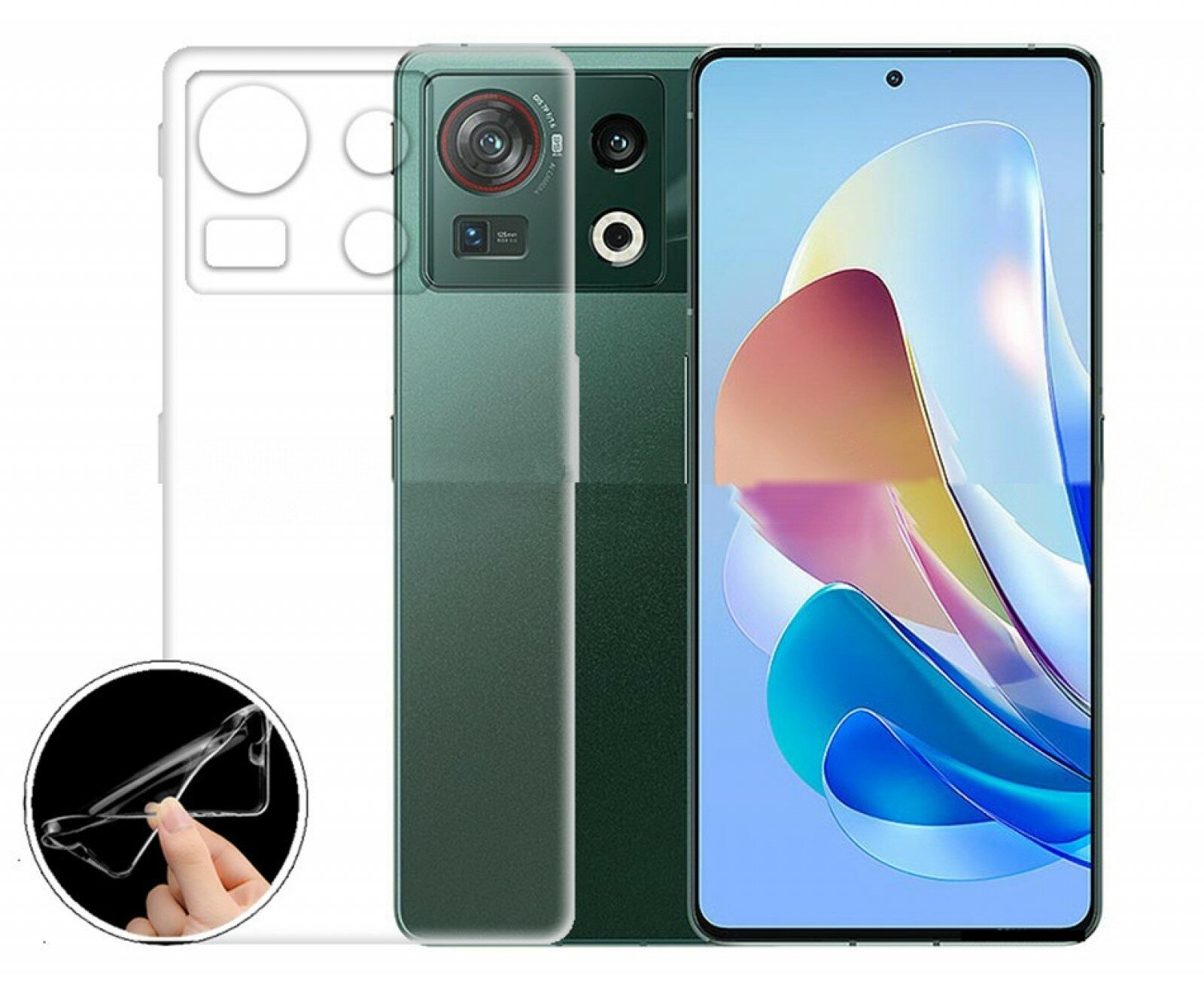 Чехол задняя панель MyPads Tocco для ZTE Nubia Z40S Pro прозрачный силиконовый