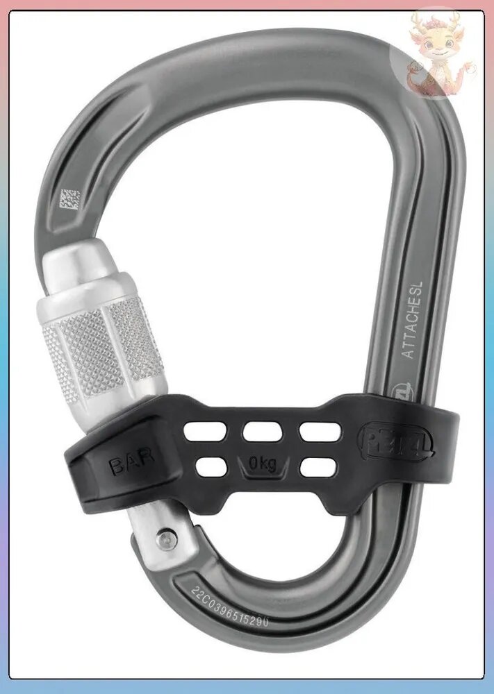 Карабин альпинистский Petzl Attache SL, 1 шт, алюминиевый сплав, HMS, автоматический замок