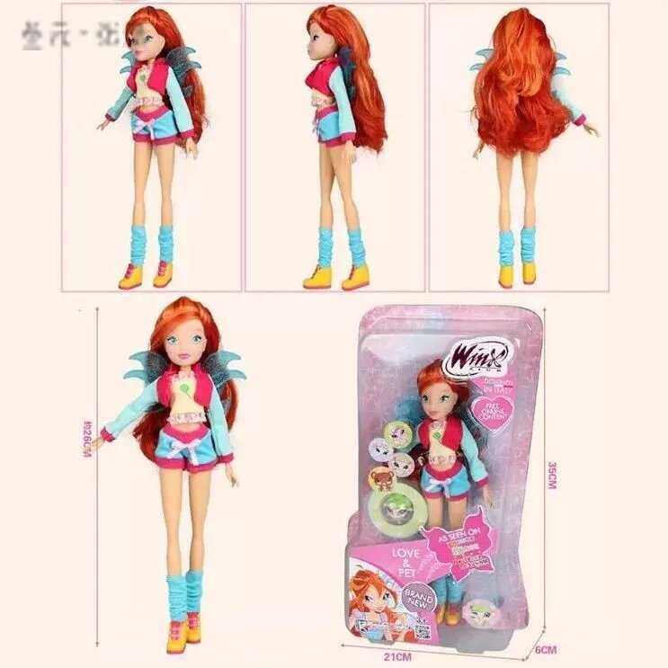 Кукла Winx Club Bloom (Винкс Клуб Блум) с питомцем, в наборе с аксессуарами, для девочек от 3 лет, оригинал — фото 1