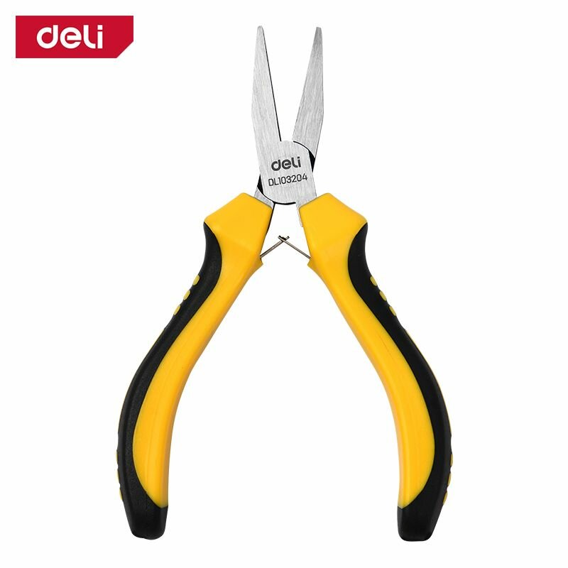Мини-тонкогубцы 125мм Deli DL103204 двухкомпонентная рукоять