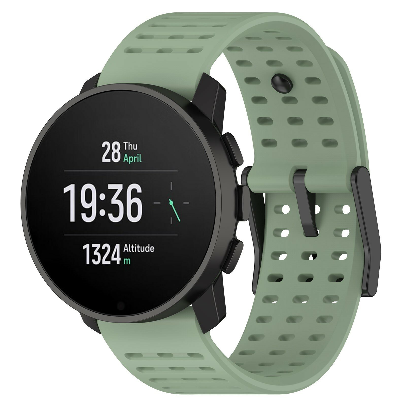 Силиконовый ремешок MyPads зеленый для смарт-часов Suunto Race 22 мм быстросъемный