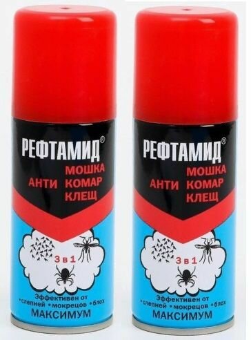 Рефтамид Средство репеллентное Максимум 100мл, 2 шт