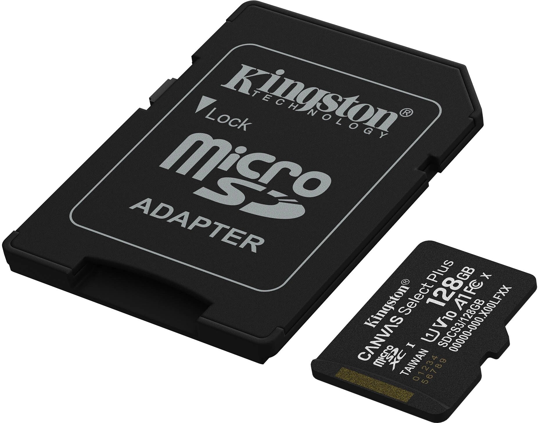 Карта памяти Kingston Canvas Select Plus SDCS3/128GB microSDXC 128GB V10 A1 + adapter