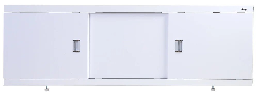 Экран Emmy Виктория 160 из МДФ, белый, экран под ванну, прямоугольный, с комплектом ножек