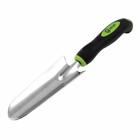 Совок посадочный Центроинструмент длина 315 мм, узкий, нержавеющее покрытие, двухкомпонентная пластиковая ручка, со шкалой 0456-2