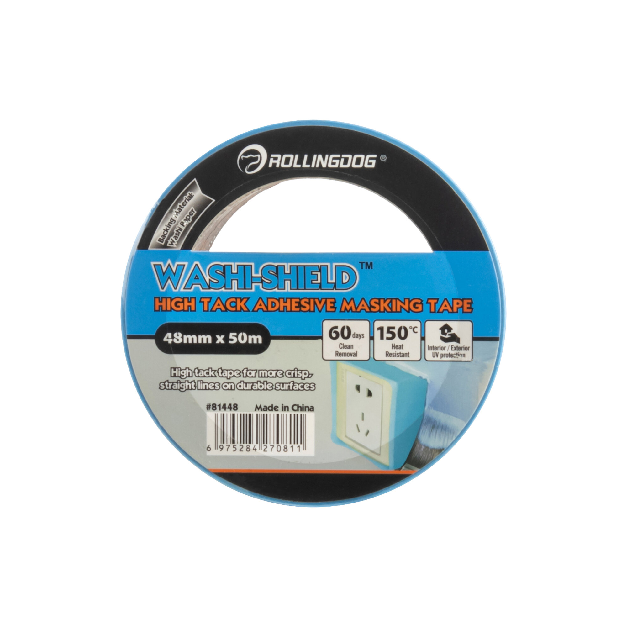 Малярная лента Rollingdog WASHI-SHIELD 48мм x 50м