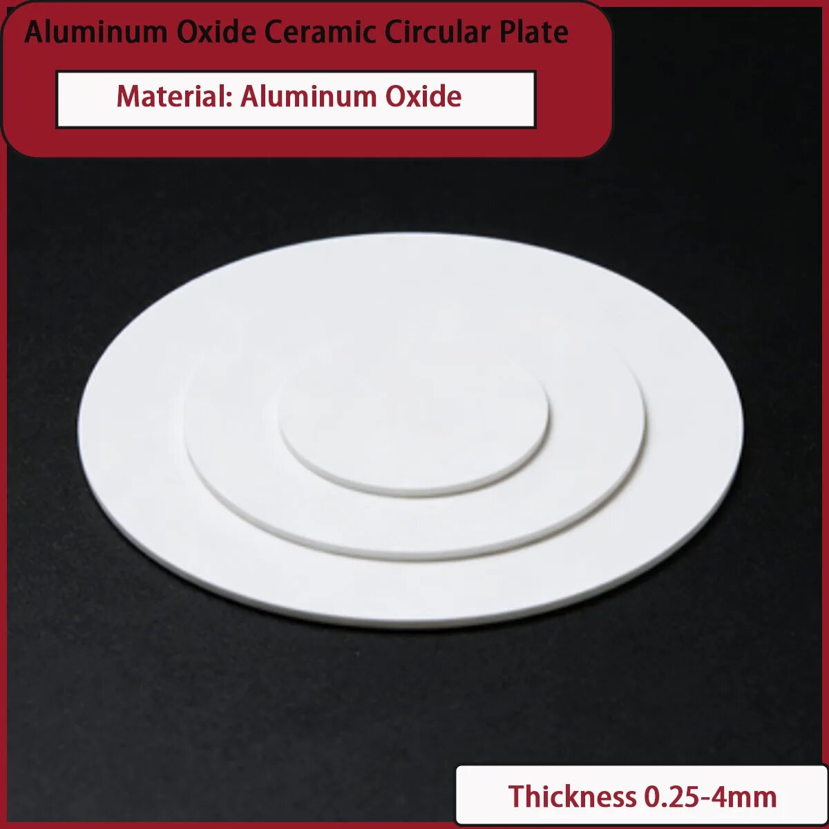 Круглая пластина из оксида алюминия 0,25-4 мм 6mmX1mm10PCS