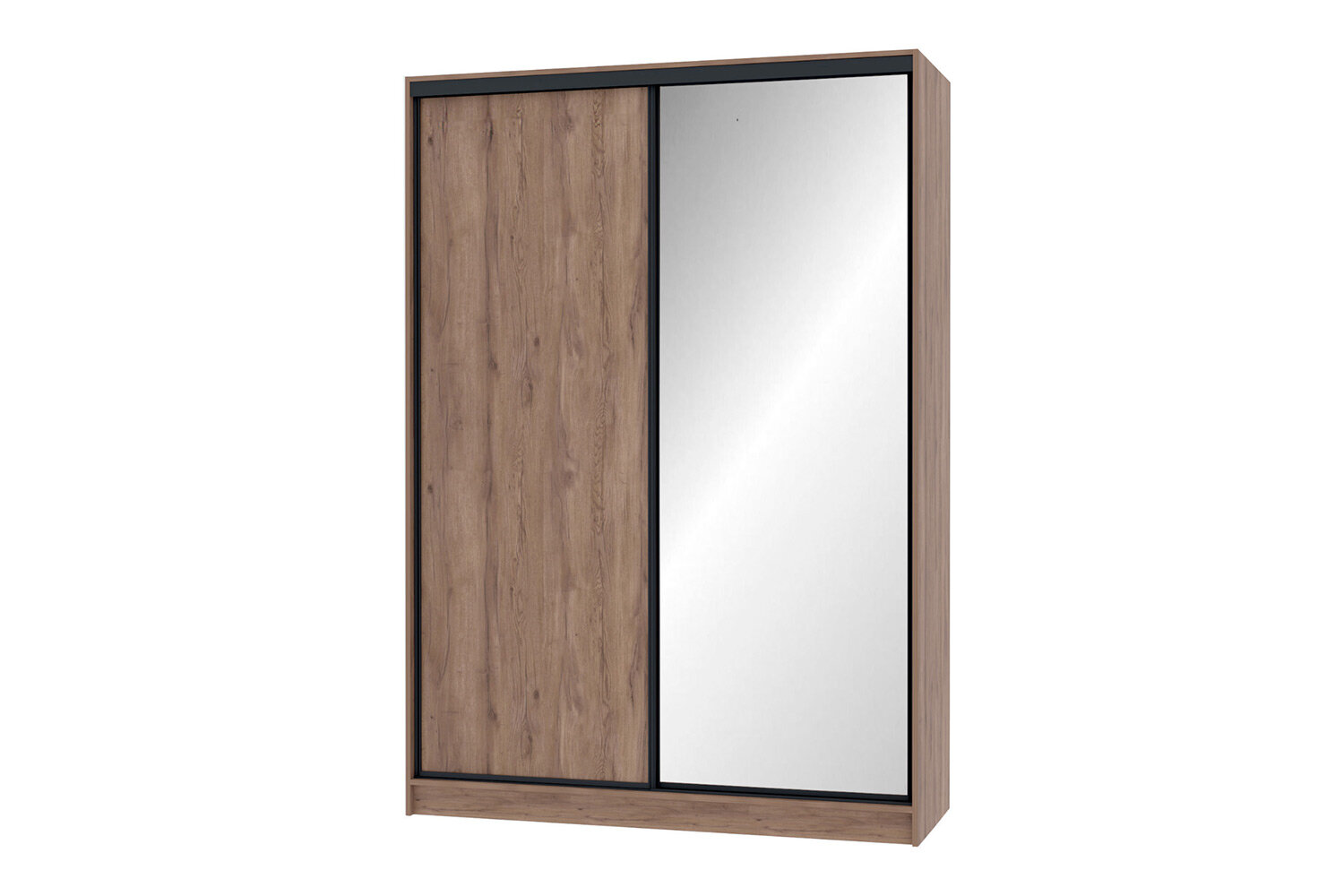 Шкаф-купе Hoff Home, 160х229,5х59,5 см, для одежды, ЛДСП, с зеркалом, цвет дуб табачный