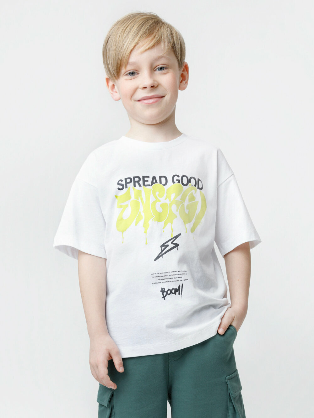 Футболка свободная детская футболка, натуральный хлопок