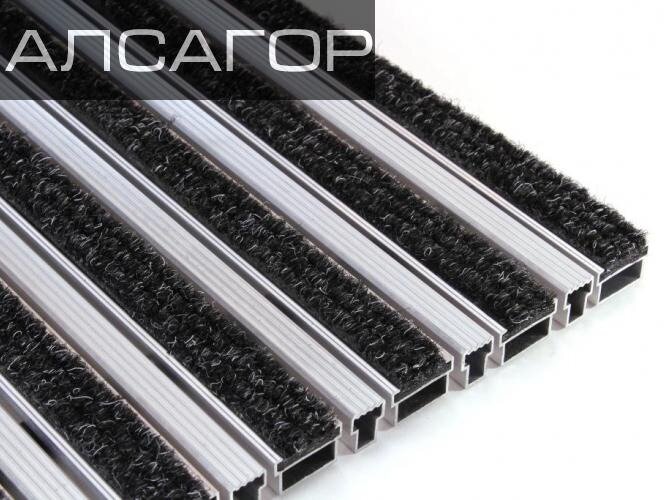 Алсагор Грязезащитная придверная решетка алса текстиль+скребок 1000 х 1000 мм