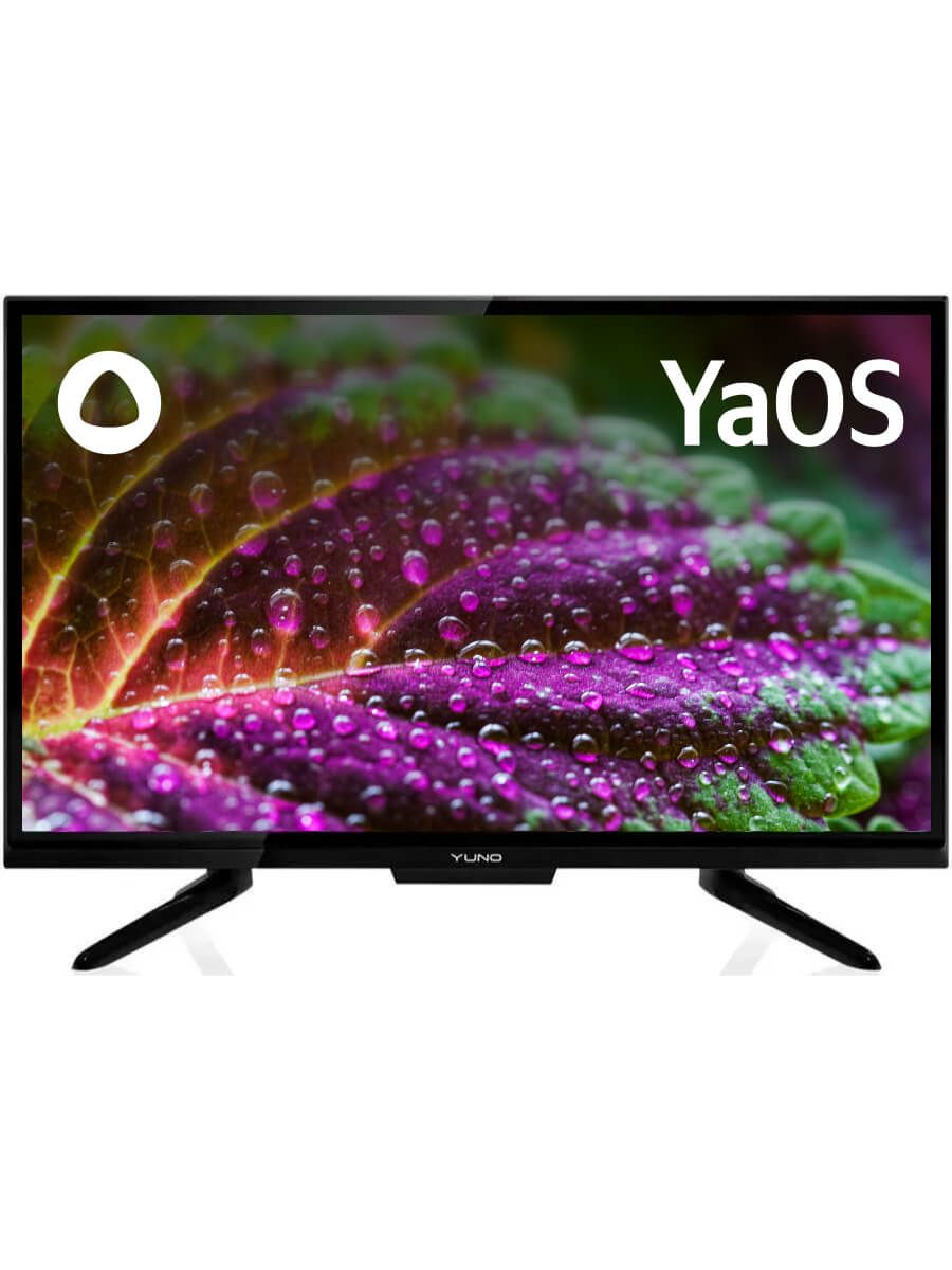 Телевизор Yuno ULX-24TCS221 24" LED, HD, черный, смарт ТВ, YaOS