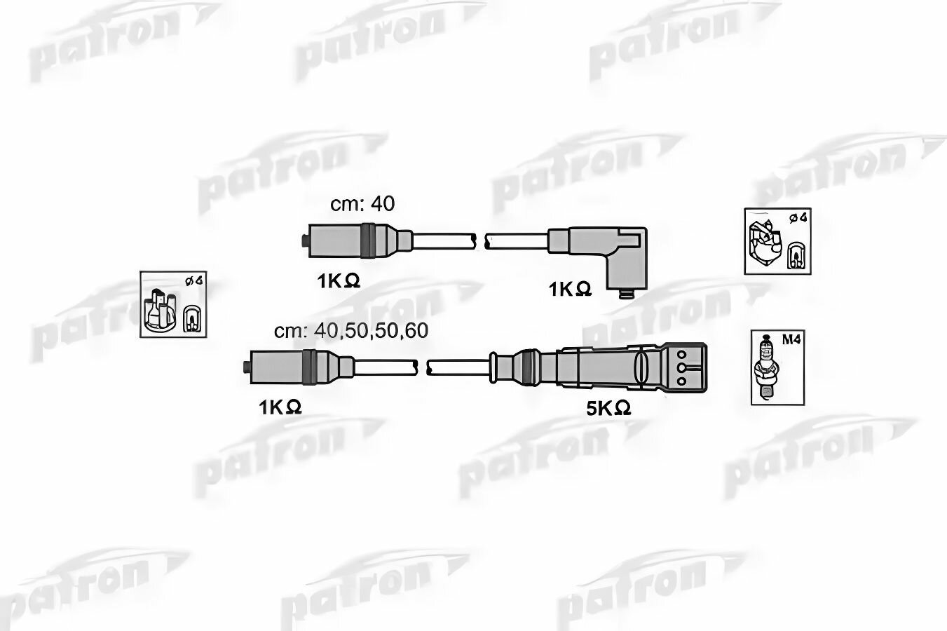 Высоковольтные провода зажигания, для Ауди 80 B3, B4