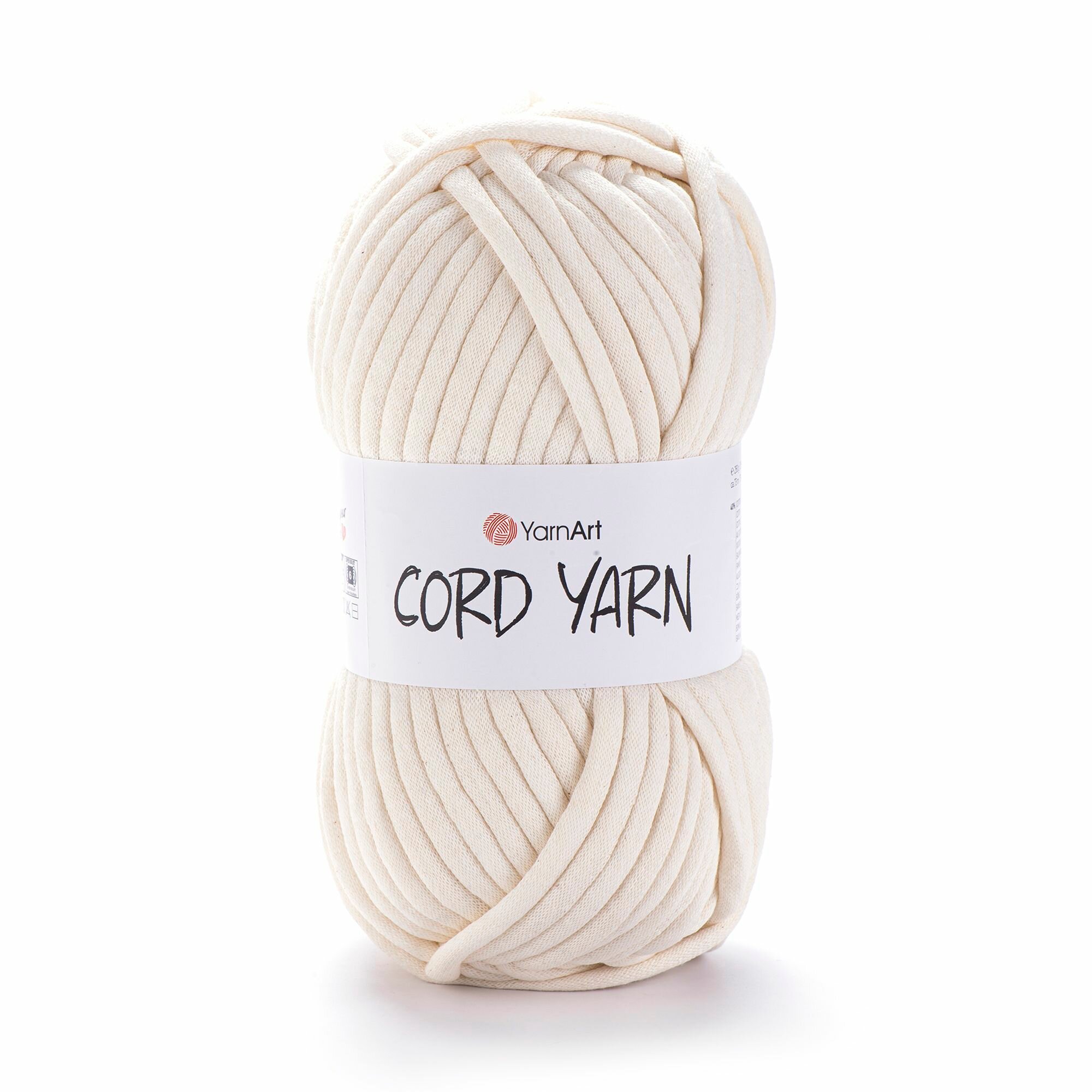 Пряжа YarnArt Cord Yarn 752 (1 моток, 250г/73м) молочный