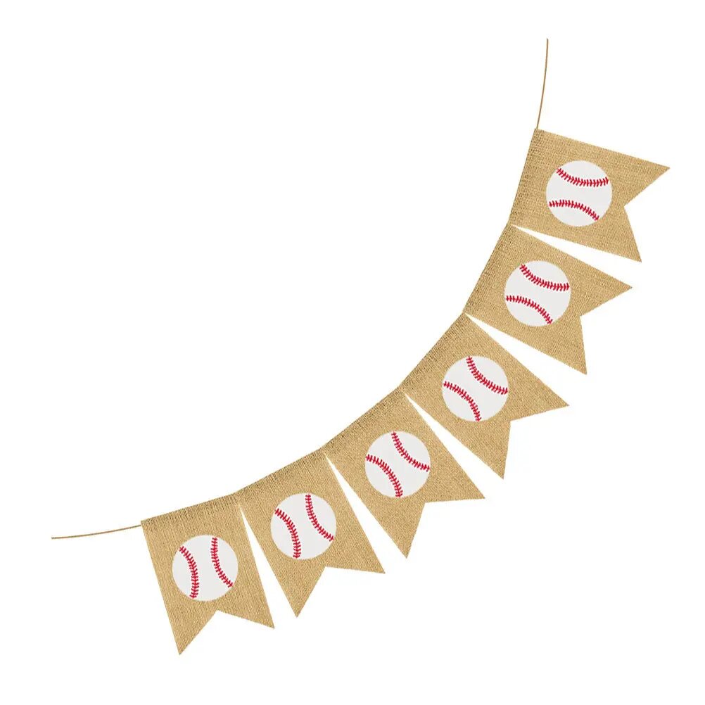 Льняной винтажный баннер для спортивной вечеринки