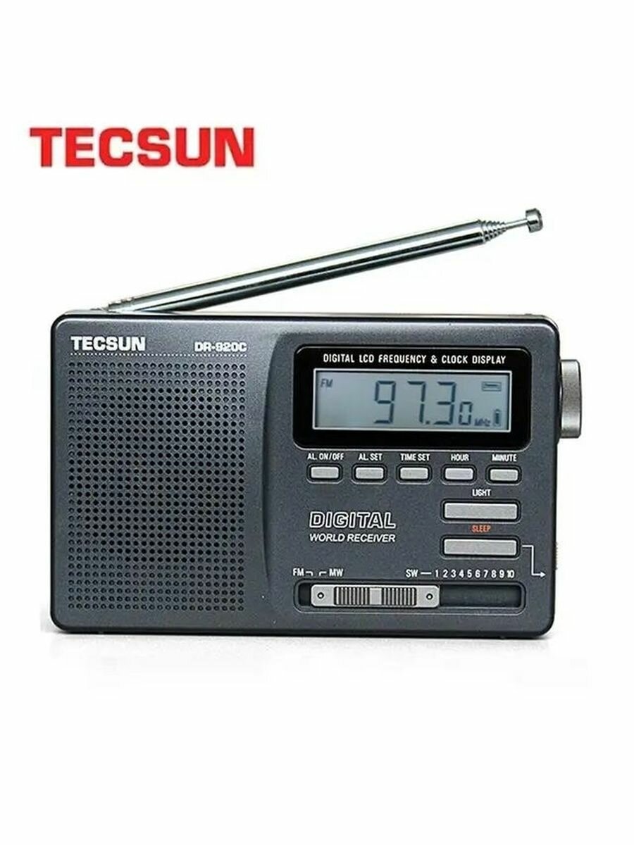 Всеволновой радиоприемник TECSUN DR-920C удобное радио для пожилых, студентов и школьников, поддержка английского вещания