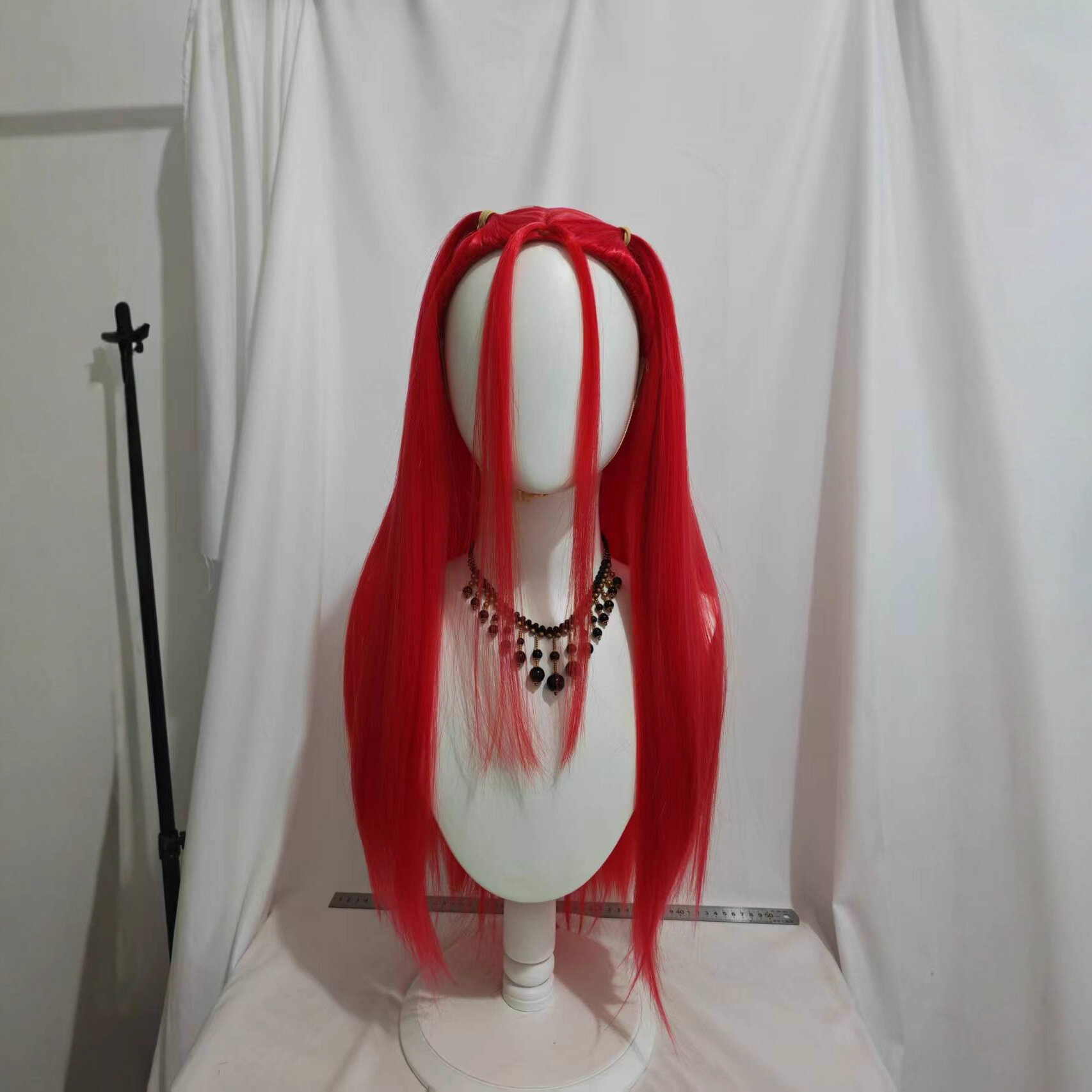 Группа охотников на ведьм Skpop Mira, детская модель, парик, имитация кожи головы, топ, анимация, красные длинные волосы, полный головной убор