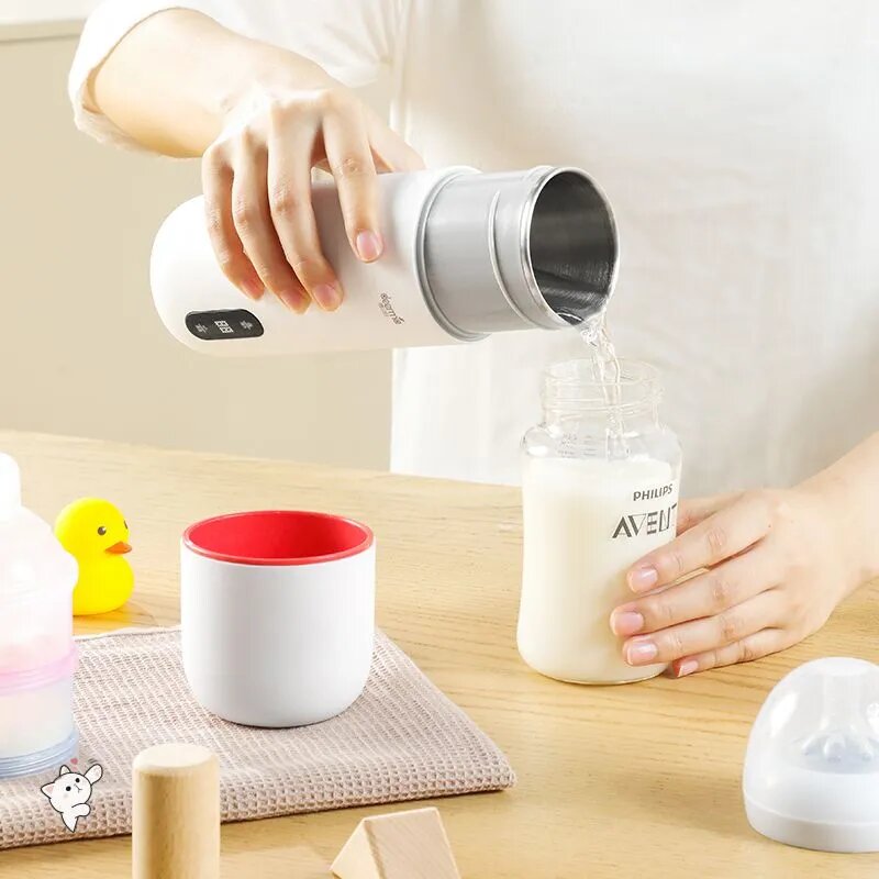 Термос Xiaomi Deerma Electric Heating Cup Электрический чайник термос для воды 2 в 1 Белый — фото 1