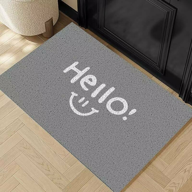 Коврик для входа PVC Anti-slip Mat, современный буквенный дизайн, красный, 50х80 см，дверной коврик14