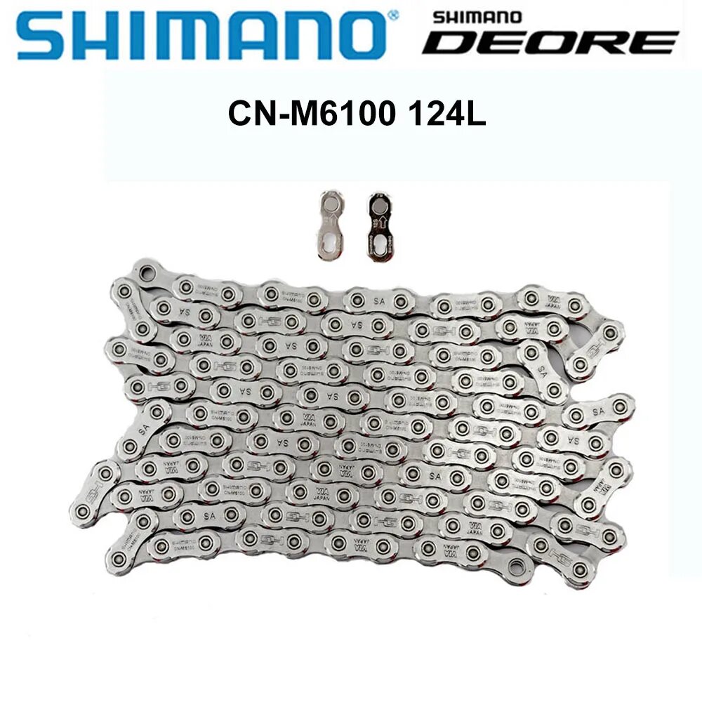 SHIMANO DEORE XTR CN M9100 XT M8100 SLX M7100 DEORE M6100 Цепь 12s MTB Велосипедная цепь 116L 124L 126L Велосипед QUICK LINK Оригинал