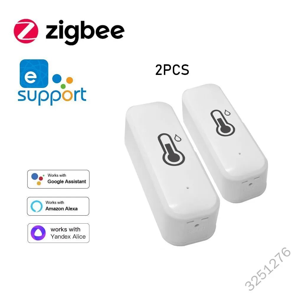 Датчик умного дома Zigbee для Google Assistant, Amazon Alexa, Yandex Alice 2PCS