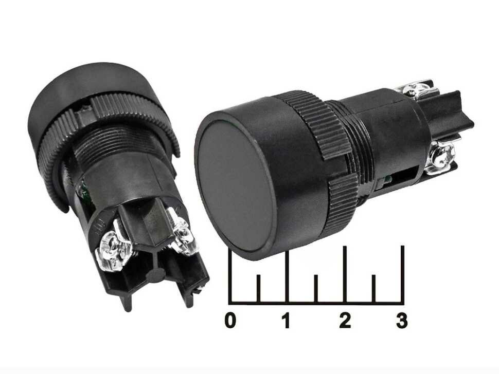 Кнопка LXA2(3SA5)-EA121 без фиксации черная 2 контакта