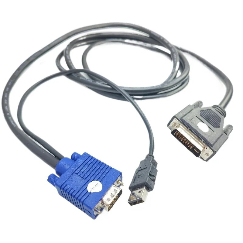 Кабель-переходник DVI M1-DA 30+5 на 15-контактный VGA + USB 1,8 м