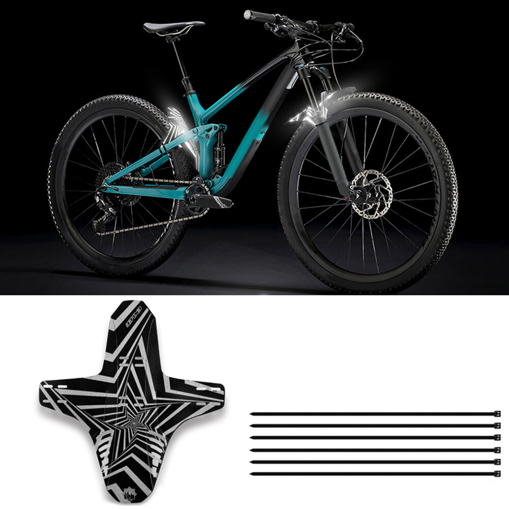 MTB Велосипедные передние и задние крылья с дренажными отверстиями, светоотражающие крылья для горного велосипеда, аксессуары для велосипеда, подходят для 26', 27.5', 29'