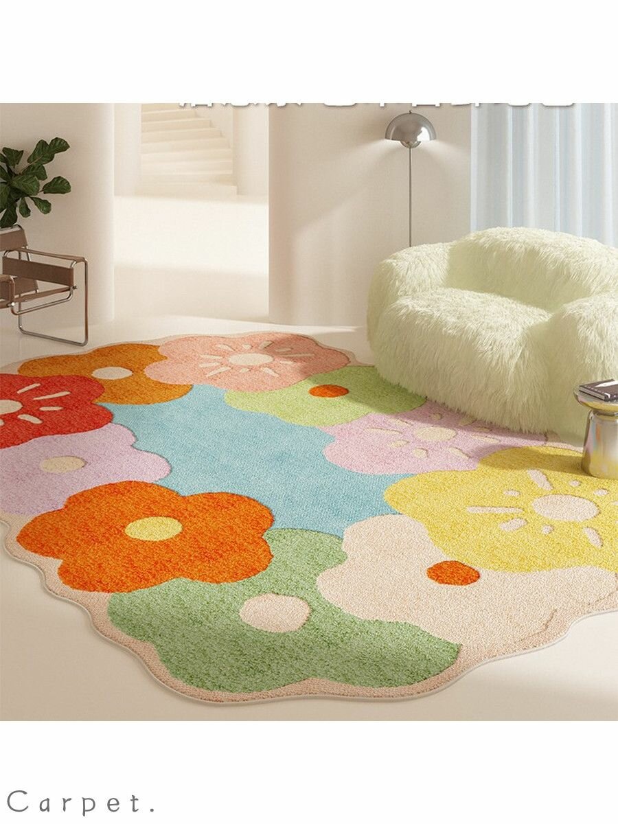 Ковер безворсовый 120x160 см, антиаллергенный, для дома и офиса