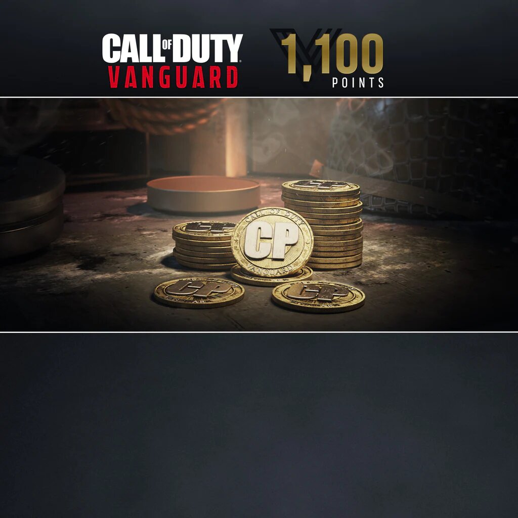 Дополнение 1,100 Call of Duty: Vanguard Points, цифровое издание PlayStation 4 и PlayStation 5, регион Турция / код пополнения баланса