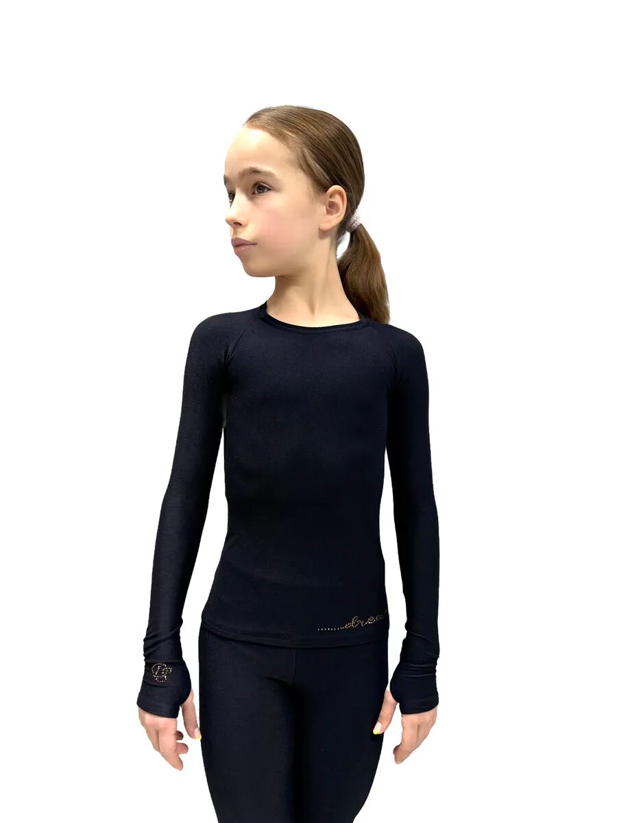 Лонгслив спортивный DreamStyleSport, размер 146, черный — фото 1