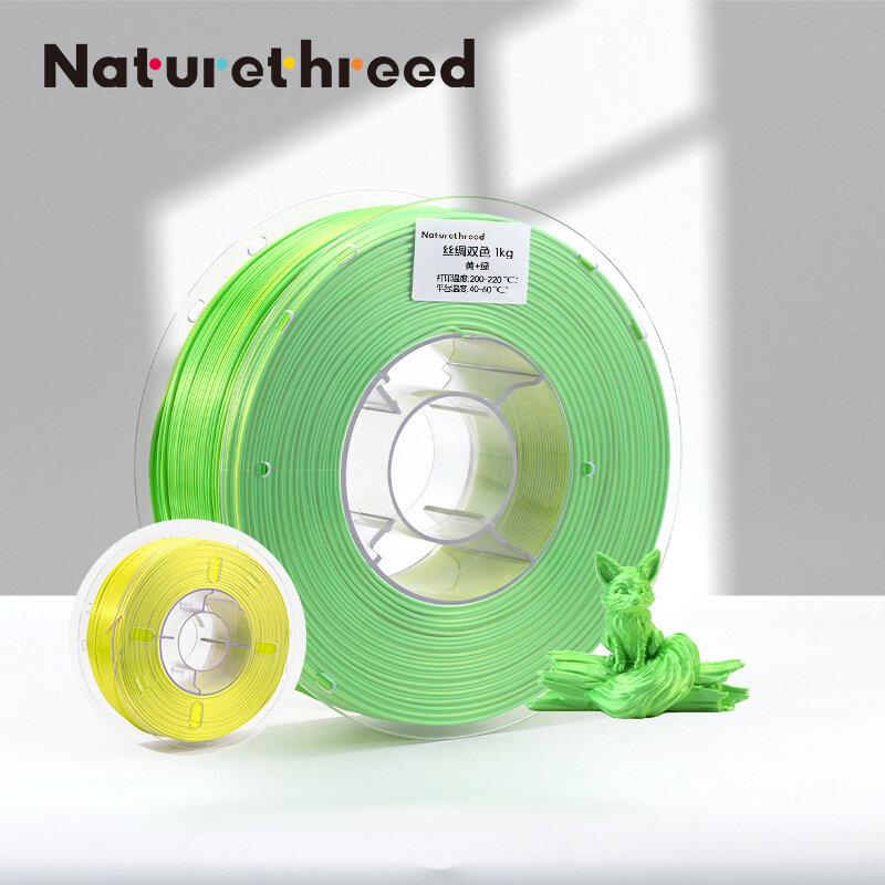 Новые материалы для творчества 2026 года, прямые продажи с завода, филамент для 3D-печати, шелк, двухцветный, трехцветный, горизонтальный градиент, филамент 1 кг.