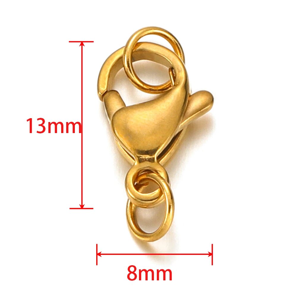 Золотой карабин из нержавеющей стали 13mm