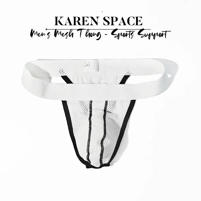 Мужские стринги Karen Space Mesh Sports Support, белый, XL