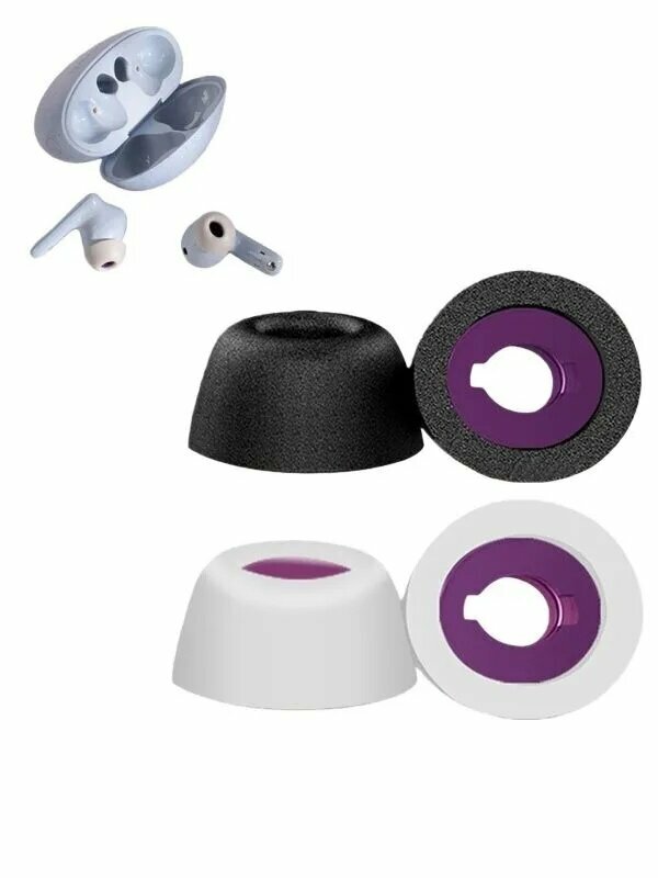 Пенные амбушюры для беспроводных наушников Huawei FreeBuds 6i,5i,4i, (4 пара XS, S, M, L)